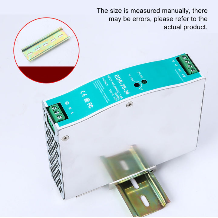 Rail Power Industrial Din Rail Power Supply Rail Power EDR‑75‑24 with 1 ...