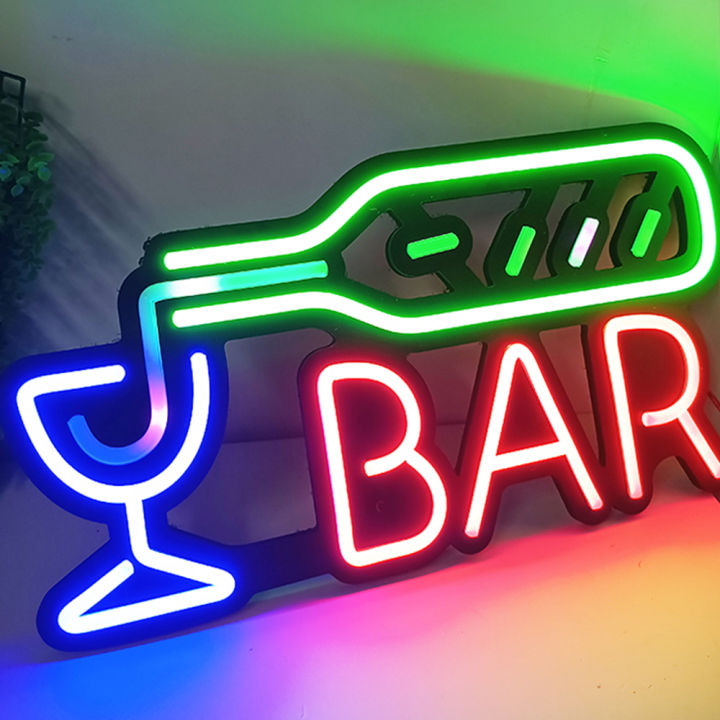 Wholesale Led Sign RGB Bar Neon Large Horizontal Shop Store For ...