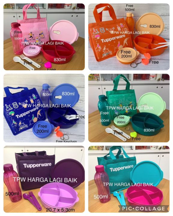 Tupperware Fit To Go Lunch Set / Bekal Suku Suku Separuh | Lazada