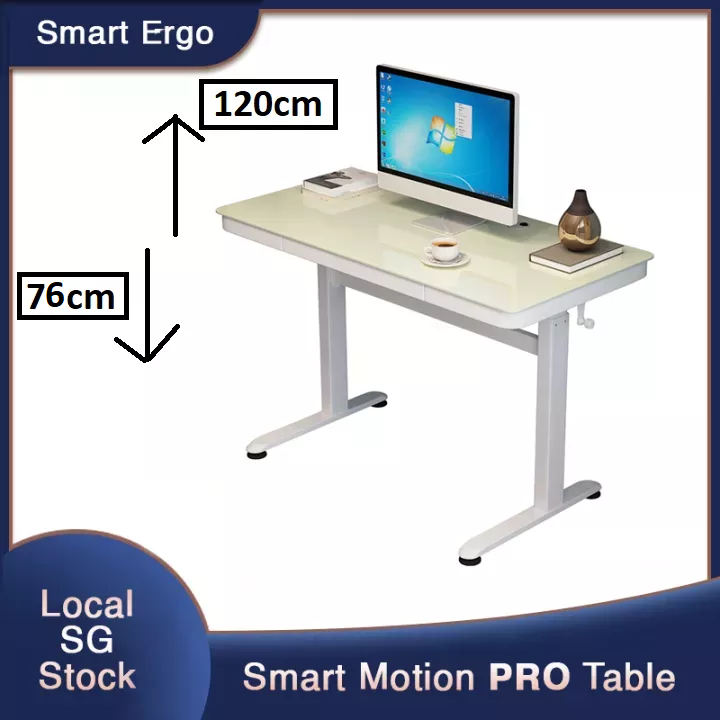 Smart Ergo Advance Height Adjustable Computer Table + standing desk ...