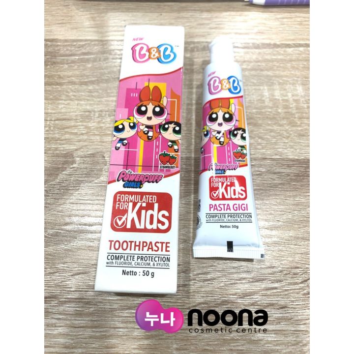 B&B TOOTHPASTE THE POWERPUFF GIRLS (STRAWBERRY/50GR) | Lazada Indonesia