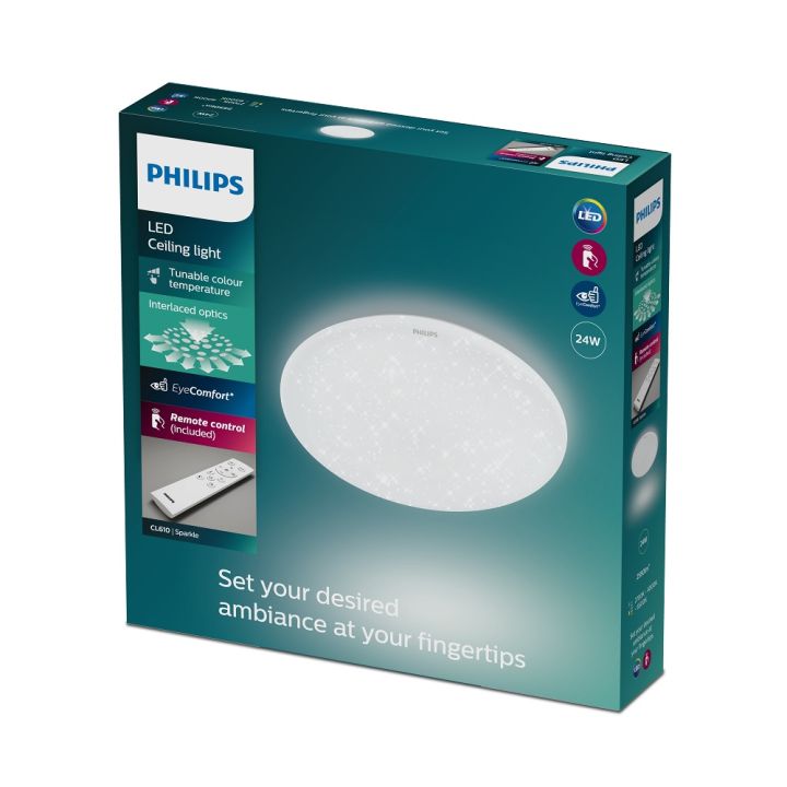 Philips Essential LED Sparkle Ceiling (CL610) Light AIO 24 Watts ...