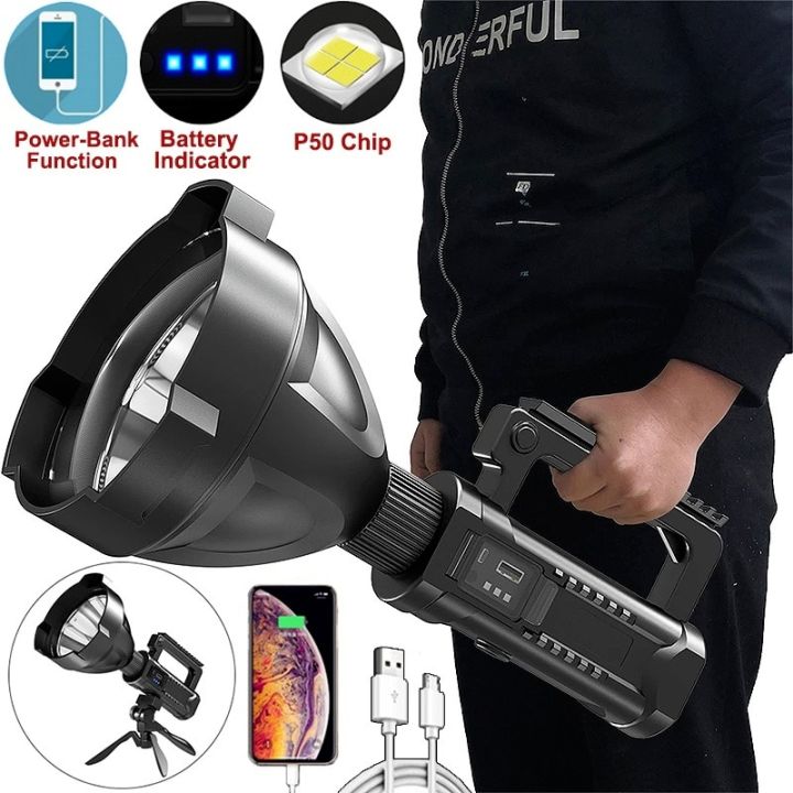 Torch Light New P50 High Power Searchlight,Outdoor Portable LED ...
