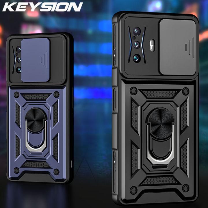 KEYSION Shockproof Case for Xiaomi POCO F4 GT F3 GT Push Pull Camera ...