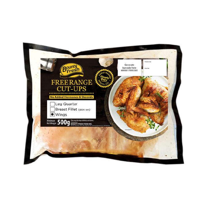 Frozen Free Range Chicken Wings (500g) by Bounty Fresh - [Same Day ...