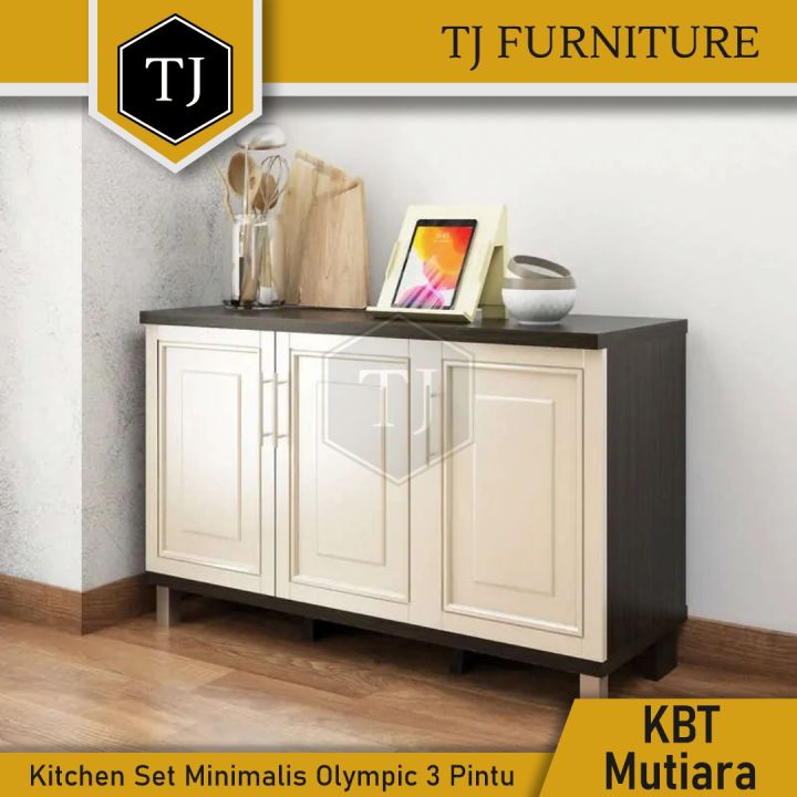 Olympic Kichen Cabinet Bawah 3 Pintu Mutiara Lemari Dapur / Rak Piring ...