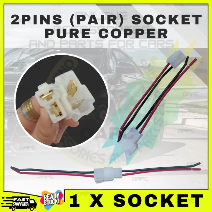 OAPC 2 Pin (PURE COPPER) Male Female Car Motorcycle Wire Connector Plug ...