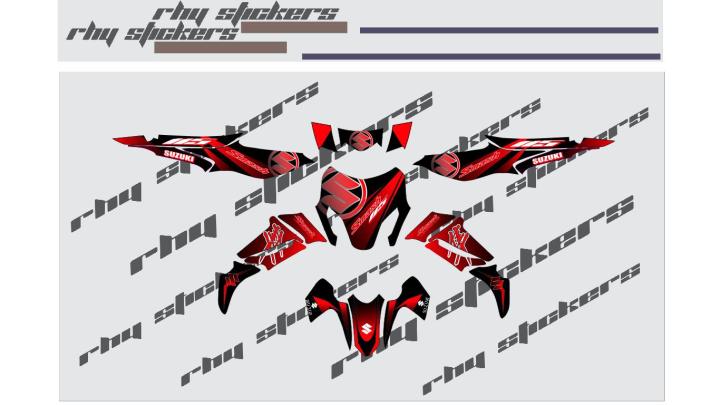 Decals Stickers for Suzuki Smash 115, 010 red | Lazada PH