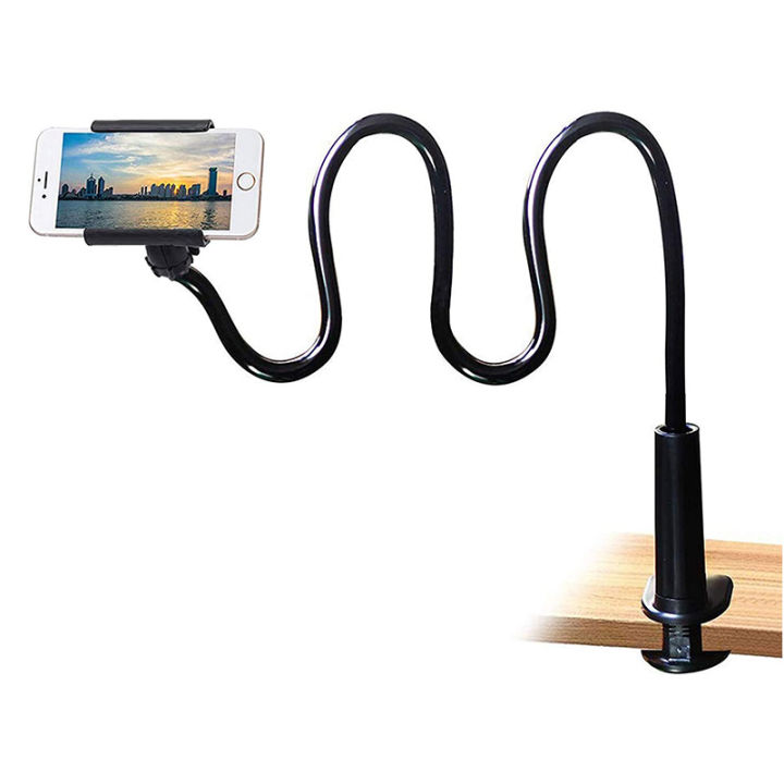 Gooseneck Phone Holder Flexible Arm Adjustable Cell Phones Mount Clamp ...