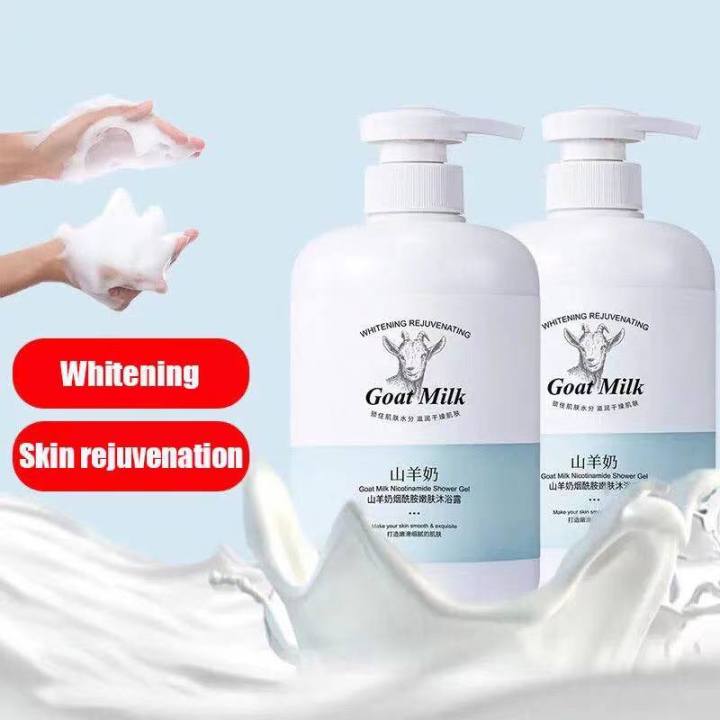 BUY ONE TAKE ONE Goat Milk Body Wash Whitening Moisturizing Nicotinamide Shower Gel Gentle Skin ...