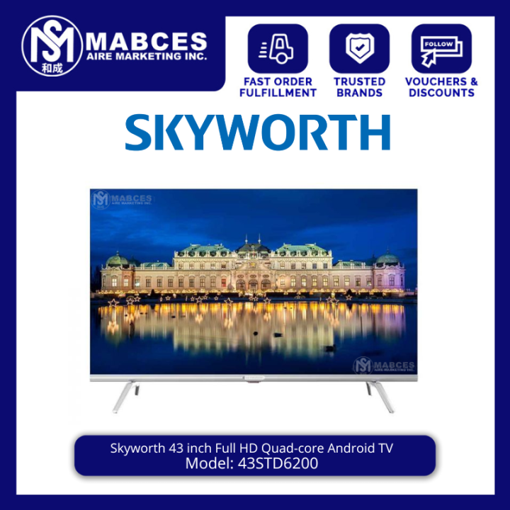 Skyworth 43 inch Full HD Quad-core Android TV 43STD6200 | Lazada PH