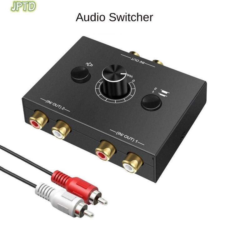 JPTD Splitter Audio Switcher 3.5mm Jack Stereo Audio Splitter 1 In 2 ...
