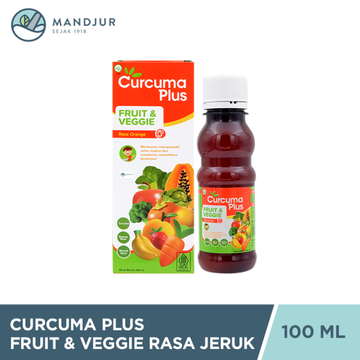 Curcuma Plus Fruit & Veggie Rasa Jeruk 100 mL - Asupan Kebutuhan Serat ...