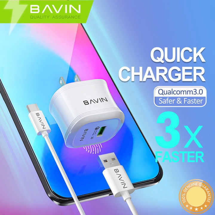 BAVIN PC331 Qualcomm3.0 & 3.1A Wall Charger w/ Fast Charge for Micro ...