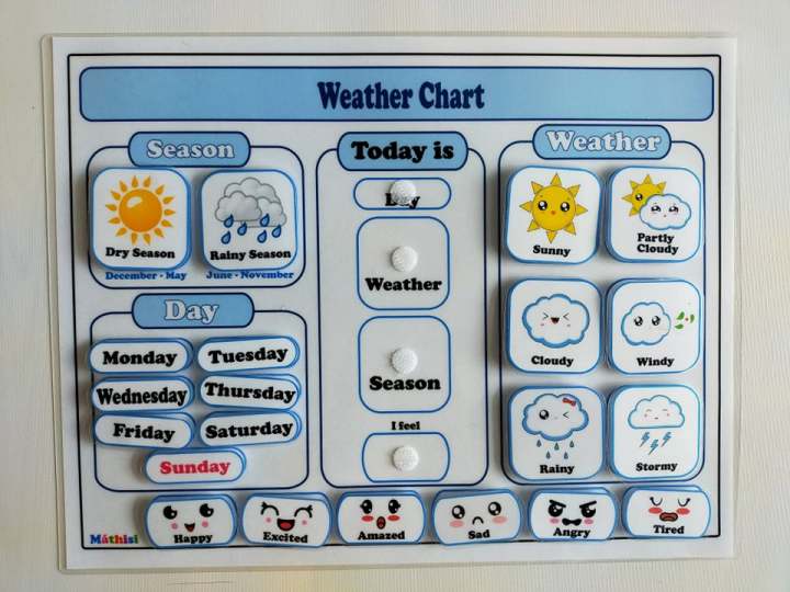 WEATHER CHART | LEARNING MATERIAL | TEACHING MATERIAL FOR KIDS | Lazada PH