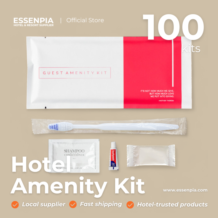 100 PCS Hotel Guest Amenity Kit Solo - Blush Design - Hotel Amenities ...