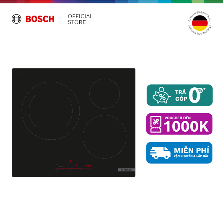 [9-11.9] Voucher Lazada đến 1TR | Bếp từ Bosch 3 vùng nấu PIJ61RHB1E ...
