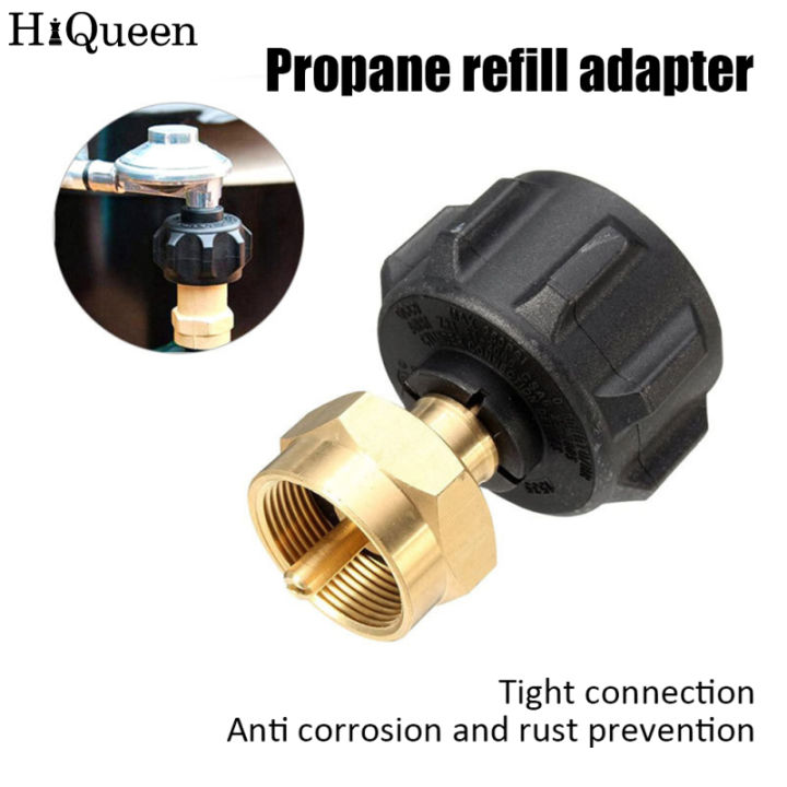 HiQueen Propane Refill Tank Connector, Propane Refill Adapter, Gas Cylinder Tank Solid Brass ...