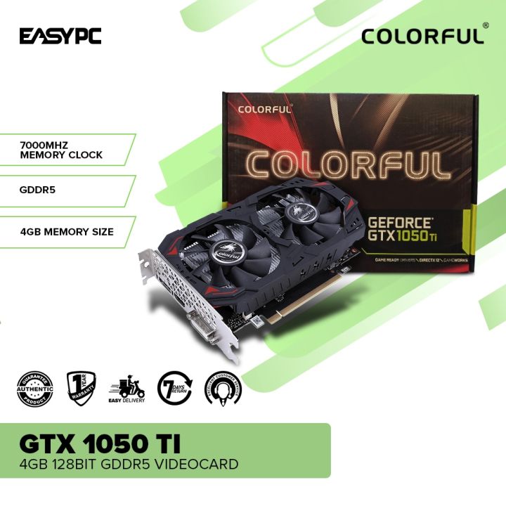 EasyPC | ColorFul GeForce GTX 1050Ti 4gb 128bit 6pin Dual Fans ...