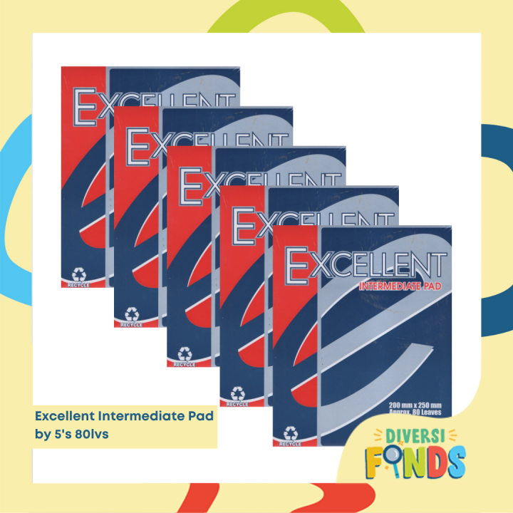 5pads EXCELLENT INTERMEDIATE PAD, Quiz Pad 1/4 - 80 Leaves | Lazada PH