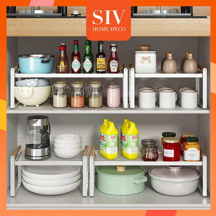 SIV Kitchen Storage Rack Organizer Shelf Rak Dapur Shelves For ...