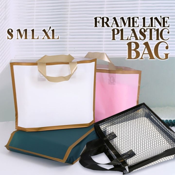 Kaki Jimat Premium Quality Transparent/Frame Line Plastic Bag Plastik ...