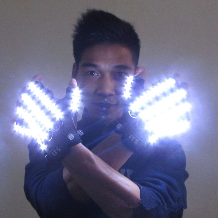 6 Colors Light-emitting Gloves Music DJ Party Cosplay Stage Performance ...