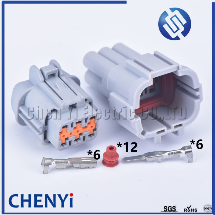 1 Sets 6 Pin （male female）6185-1175 Automotive Headlight Socket Light ...