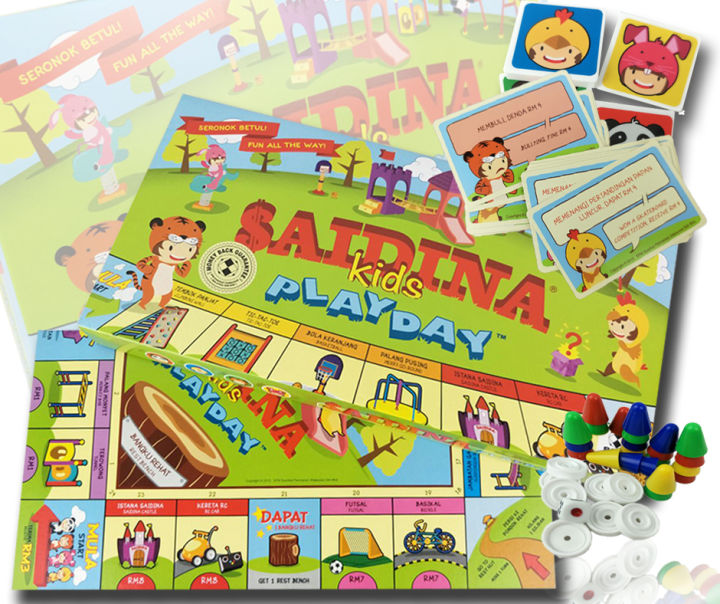 Saidina Kids Playday Malay/English Version Board game | Lazada