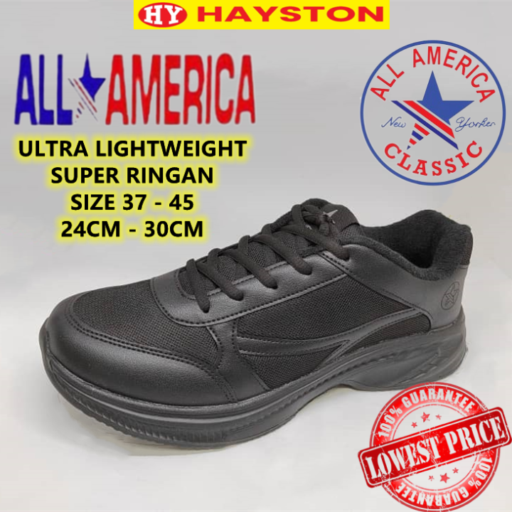 ALL AMERICA 4920 Kasut Sekolah Hitam Bertali Super-Ringan (SUITABLE FOR ...
