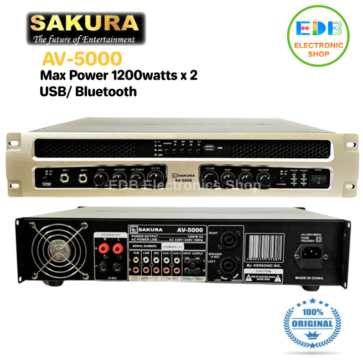 2022 Original Sakura AV-5000 USB BT Karaoke Amplifier Integrated ...