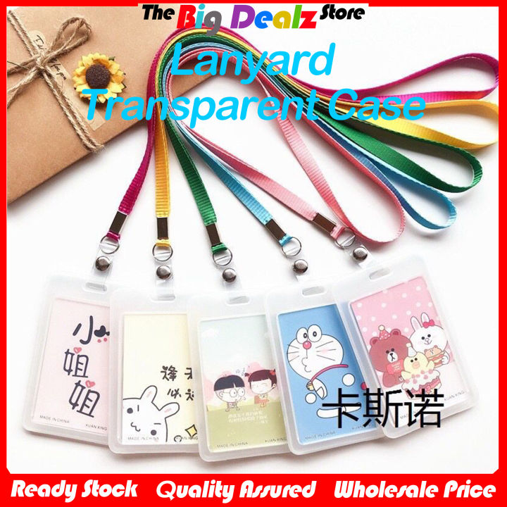 Lanyard Tag Transparent Plastic ID Case with Lanyard , Card Case ...