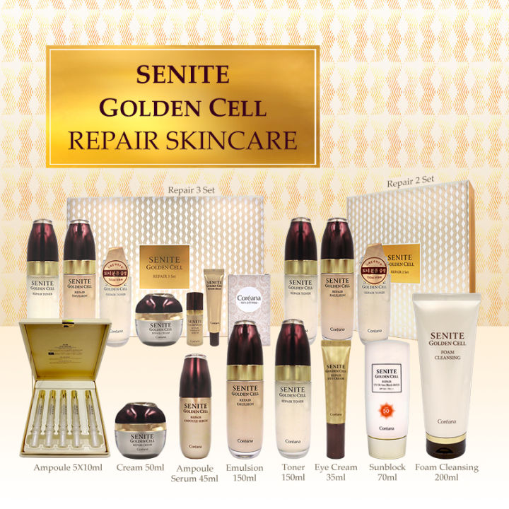 Senite Golden Cell Repair Skincare Series RELBE BEAUTY | Lazada Singapore