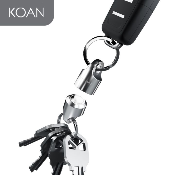 KeySmart - MagConnect Magnetic Quick Connect - Titanium พวงกุญแจ ...