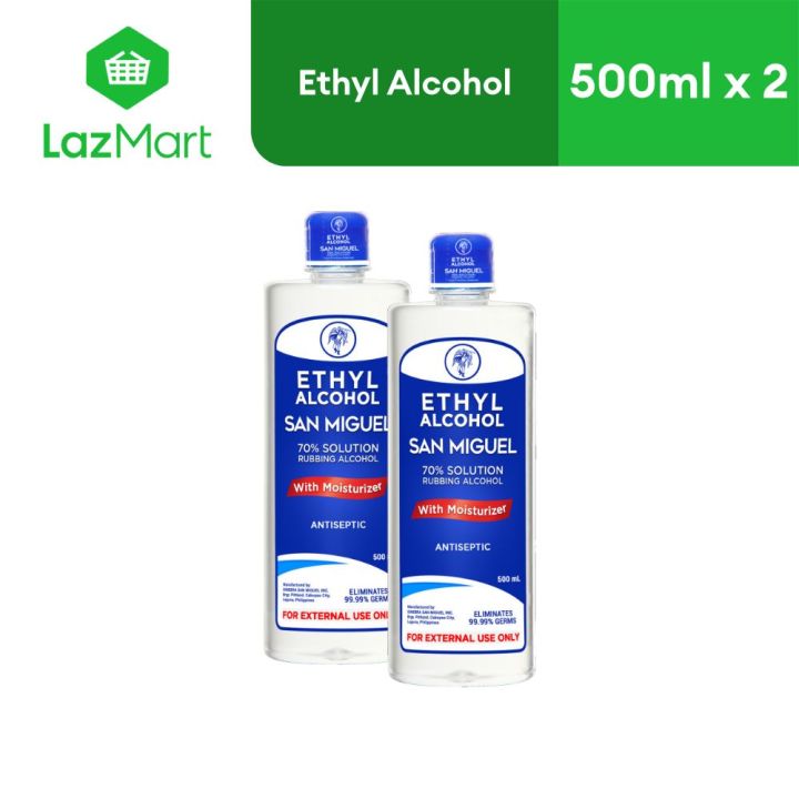 San Miguel Ethyl Alcohol 70% Solution 500ml - Pack of 2 | Lazada PH
