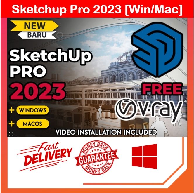 Sketchup Pro 2023 + Free VRay | Lifetime For Win & Mac [ M1/M2 , Intel ...