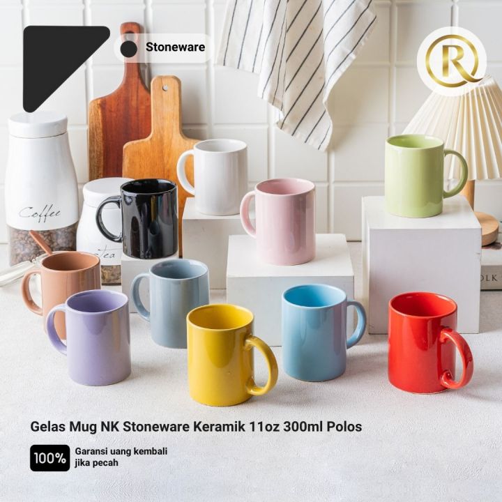 Gelas Mug NK Stoneware Keramik 11oz 300ml Polos | Lazada Indonesia