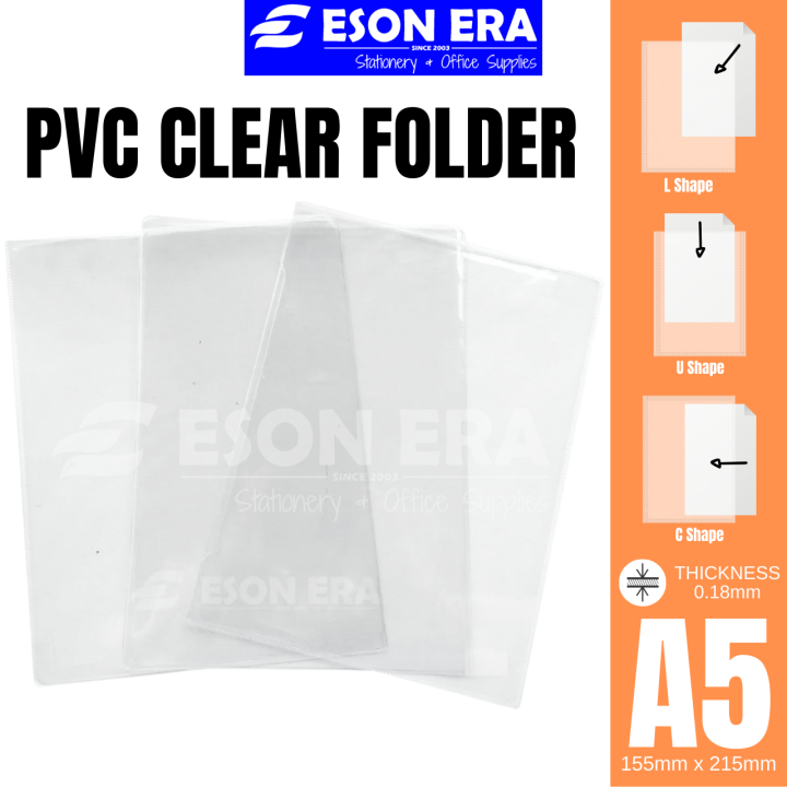[A5] Clear Folder A5 PVC Document Clear Holder L Shape / U Shape / C ...