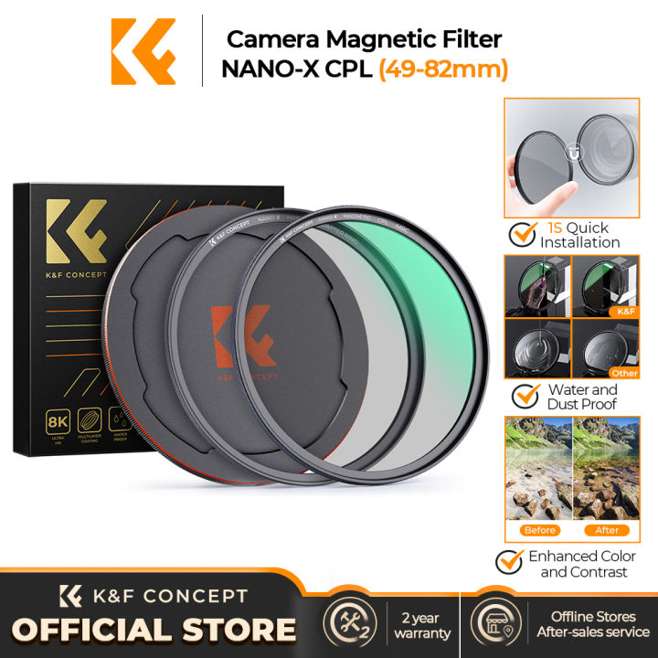 K&F Concept Magnetic CPL Lens Filter Set CPL Filter + Filter Adapter Ring + Lens Case | Lazada PH