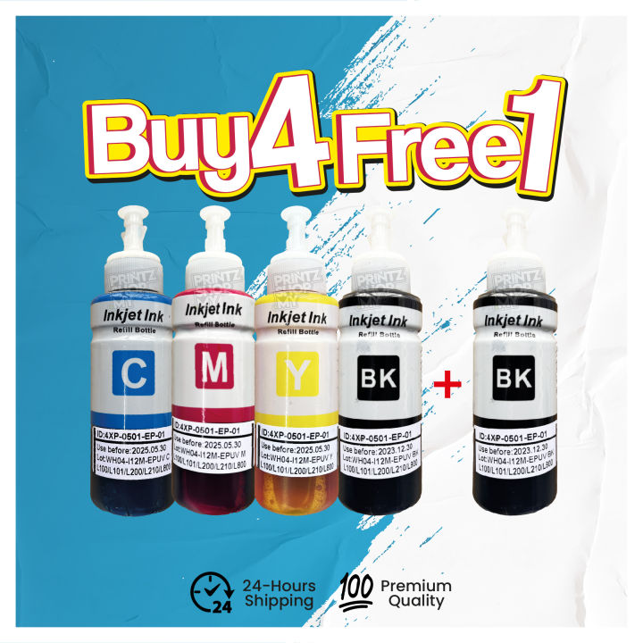 Refill Ink T664 Compatible ink For L120/L210/L360/L1300 (C,M,Y,BK+BK ...