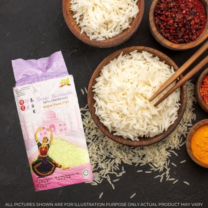 Beras Basmathi Sella (Parboiled) Indian Pusa 1121 (2KG) | Lazada