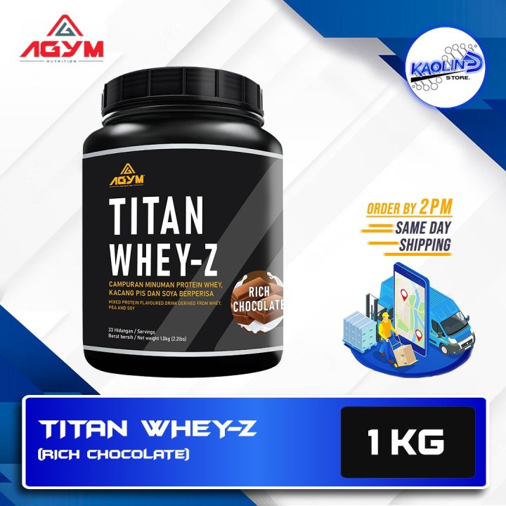 Agym Nutrition Titan Whey 1kg (Chocolate) - Halal Whey Protein Powder ...
