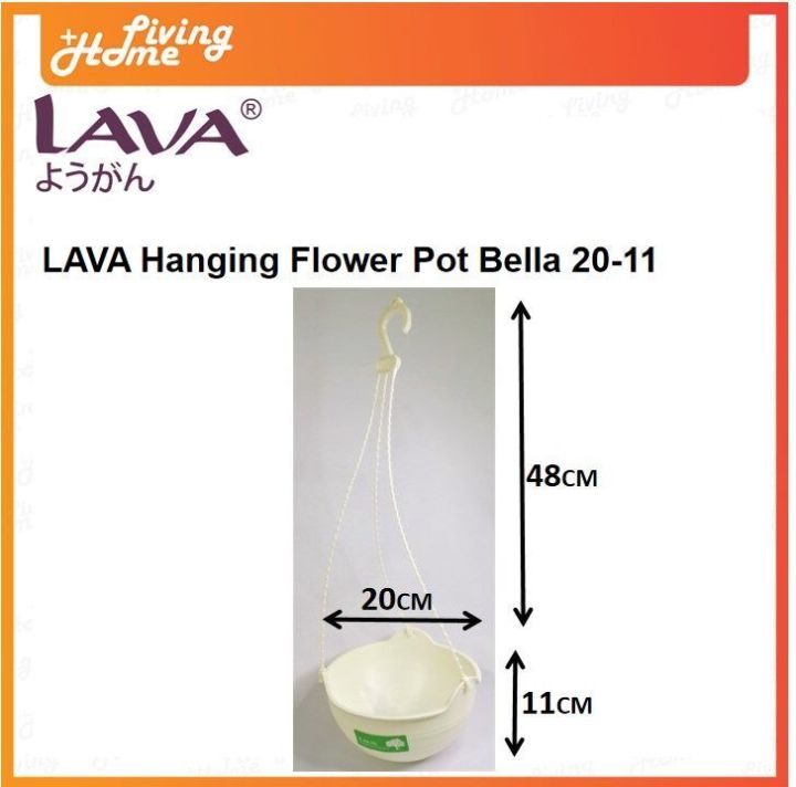 Hanging Round White Plastic Flower Pot (Pasu Bunga Gantung Plastik ...
