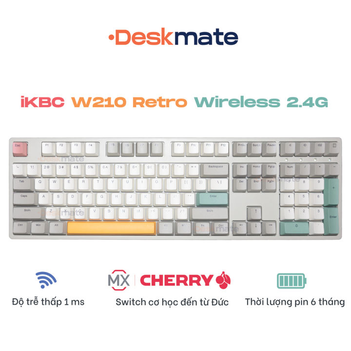 Bàn phím cơ iKBC W210 Retro Wireless 2.4G | Lazada.vn