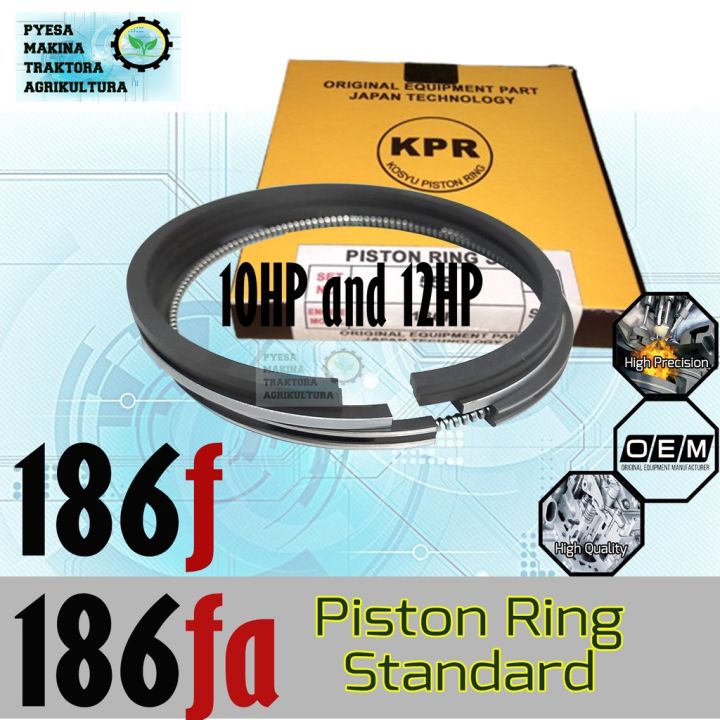 Piston Ring Std KPR Brand 186 186F 186FA 10hp 12hp Air Cooled DIesel Engine | Lazada PH