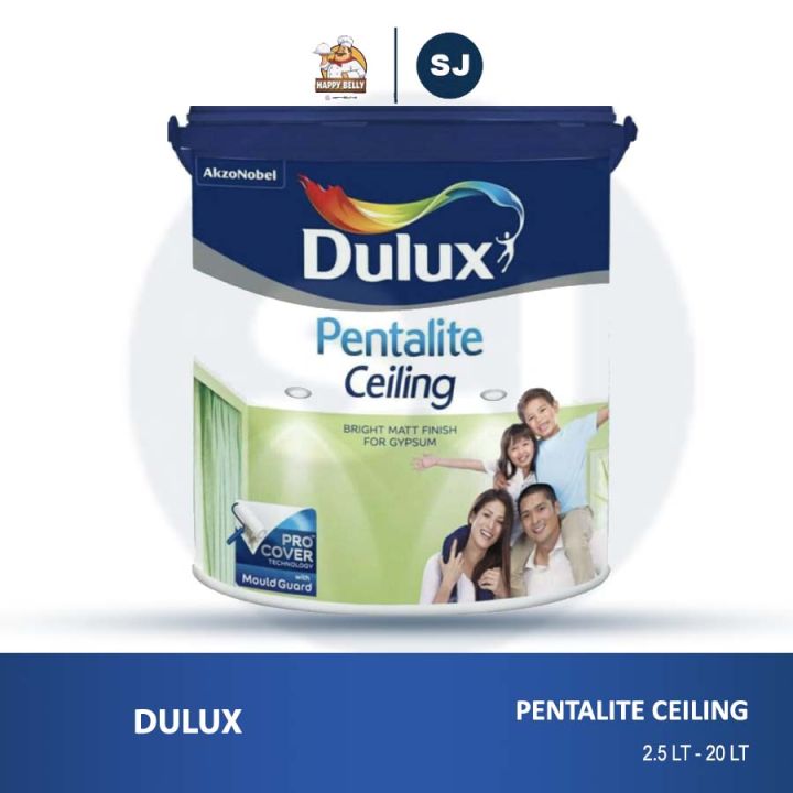 Cat Dulux Pentalite Ceiling White Supermatt 25Kg Khusus Plafon | Lazada ...