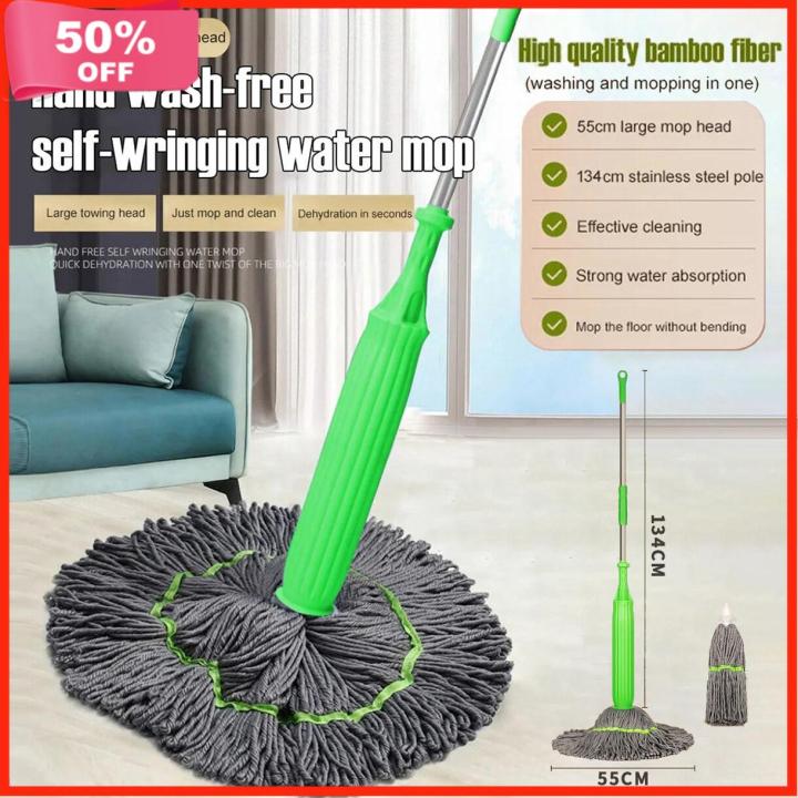 2 In 1 Dehydrated Mop 55cm Big Mop For Floor Mop With Squeezer Heavy ...
