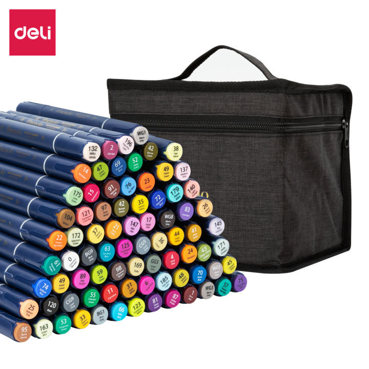 Deli Finenolo Alcoholic Marker Art Marker Highlighter Pen Set Color ...