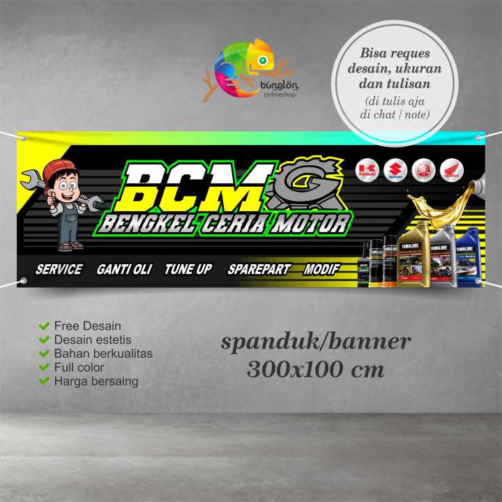 Spanduk Banner Bengkel Motor Racing Murah | Lazada Indonesia