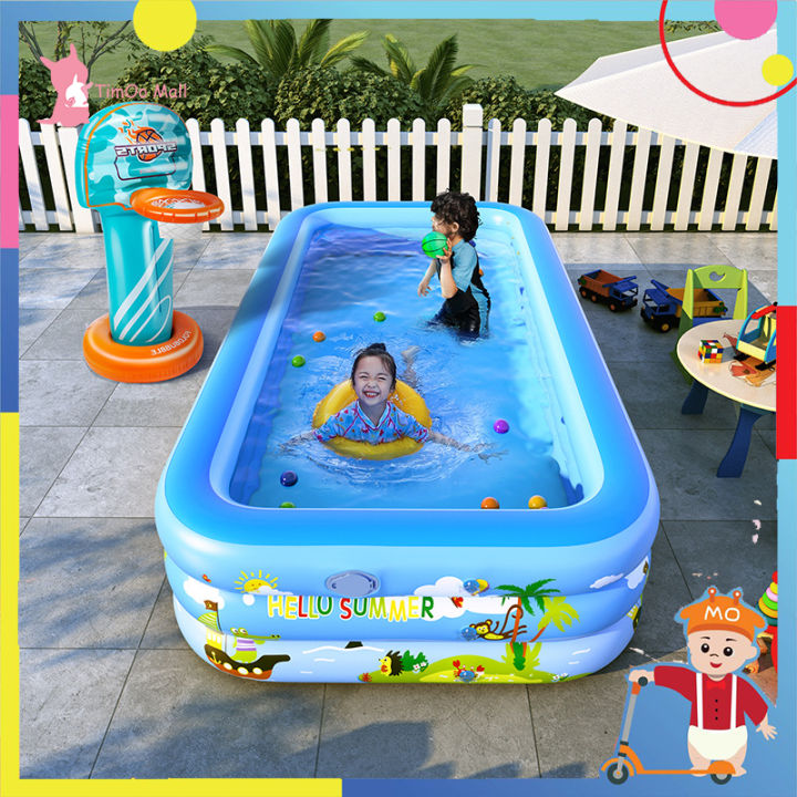 Onhand Inflatable Swimming Pool For Kids Rectangular Random Pattern Air ...